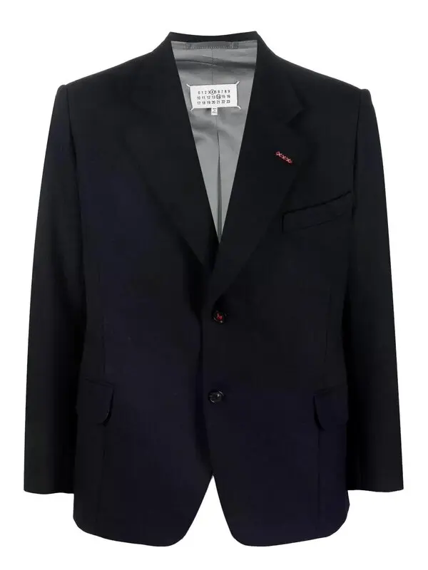 MAISON MARGIELA Single-breasted Wool Blazer - Blue