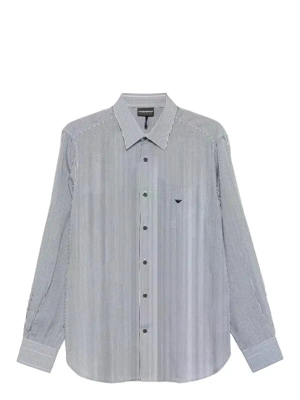 Emporio Armani Pinstripe Shirt - Blue