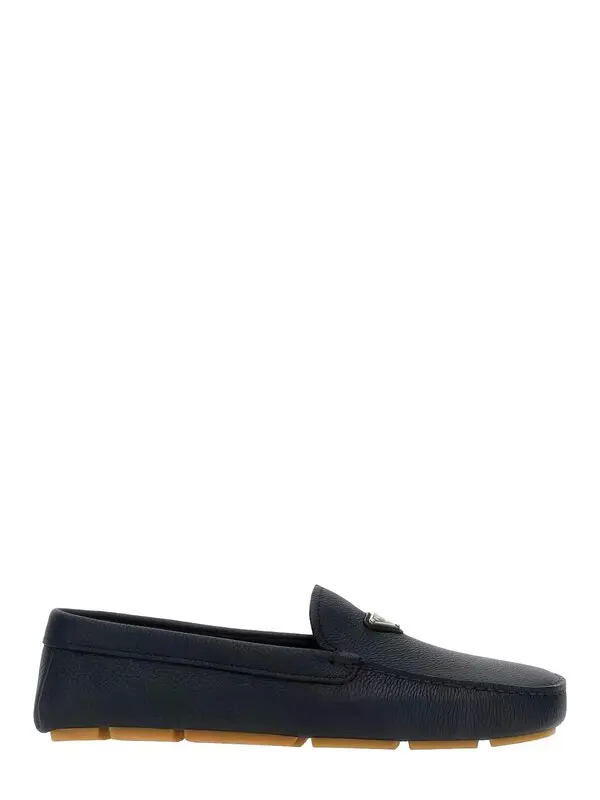 Prada Leather Loafers - Blue