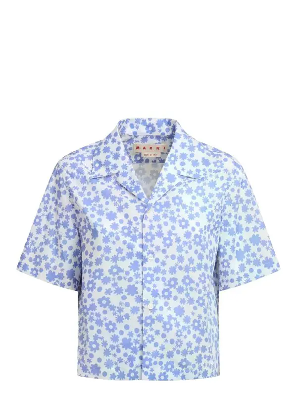 Marni Floral-print Shirt - Purple