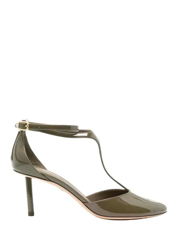 FERRAGAMO 75mm Patent Leather Pumps - Green