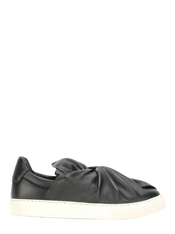 Ports 1961 Knotted Leather Sneakers - Black