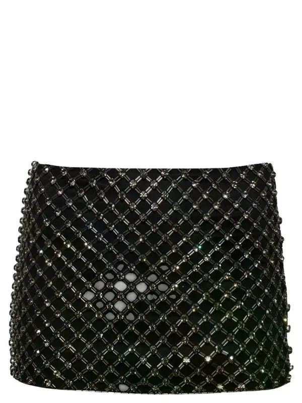 Attico Cady Crystal-embellished Miniskirt - Black