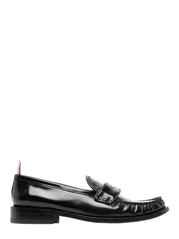 Thom Browne Penny-slot Leather Loafers - Black