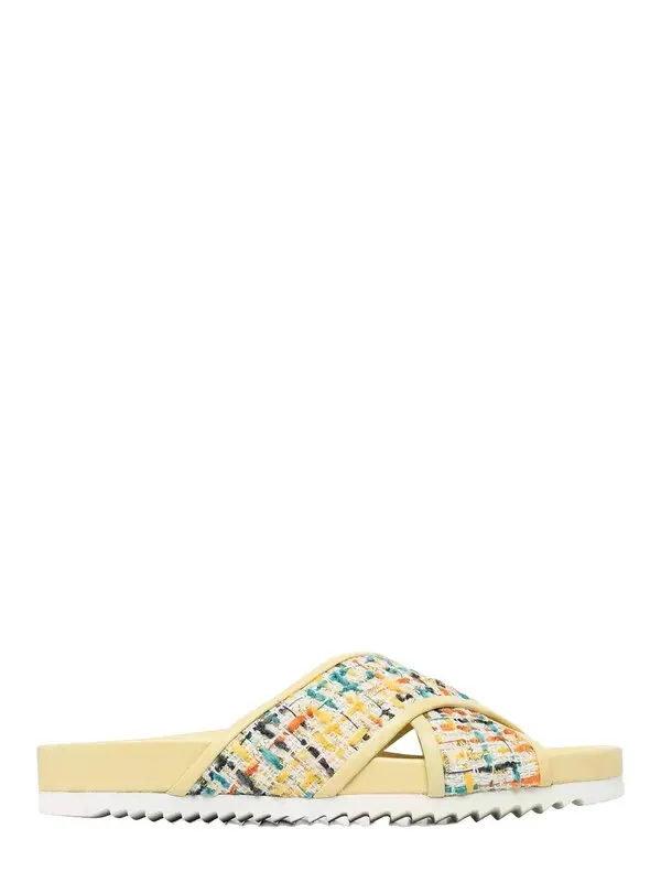 MADISON MAISON Crossover Strap Sandals - Yellow