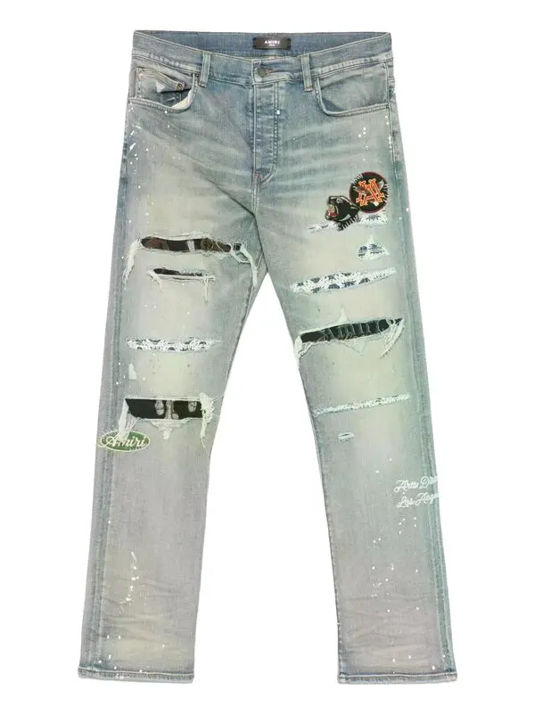 Amiri Vintage Patch Jeans - Blue