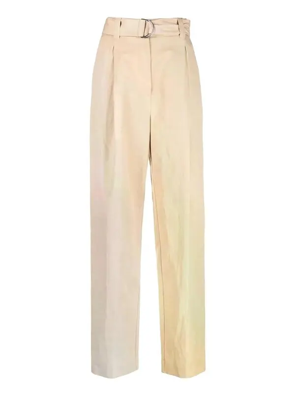 MSGM Belted Straight-leg Trousers - Neutrals