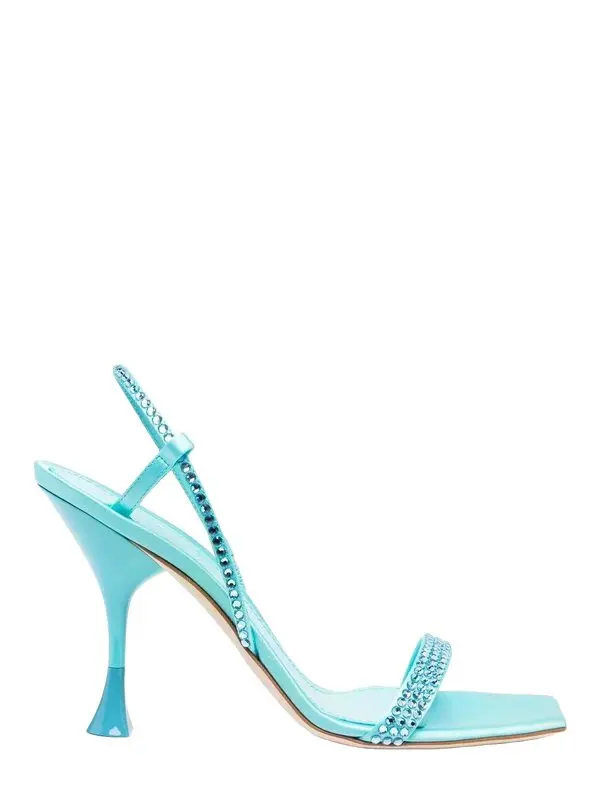 3JUIN Eloise Crystal-embellished Sandals - Blue