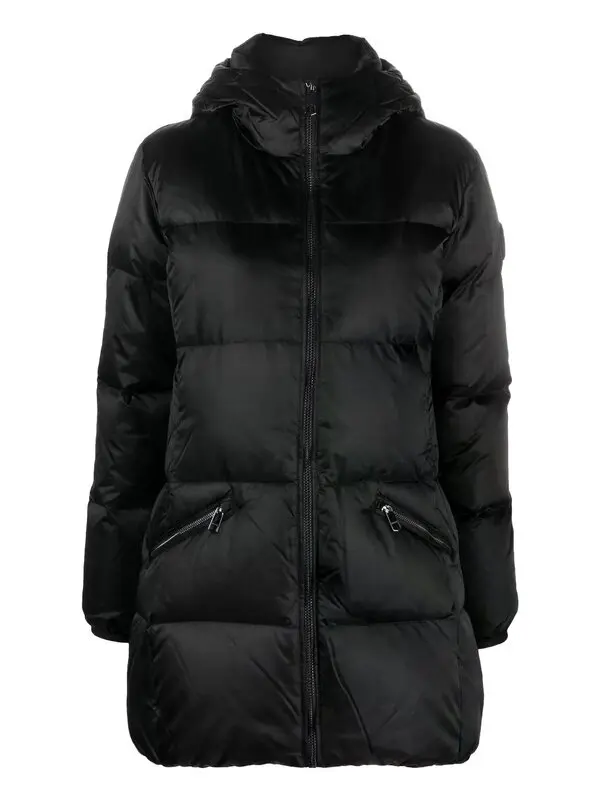 Tommy Hilfiger Zip-up Hooded Puffer Jacket - Black