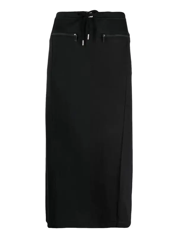 COURREGES Logo-patch Track Midi Skirt - Black