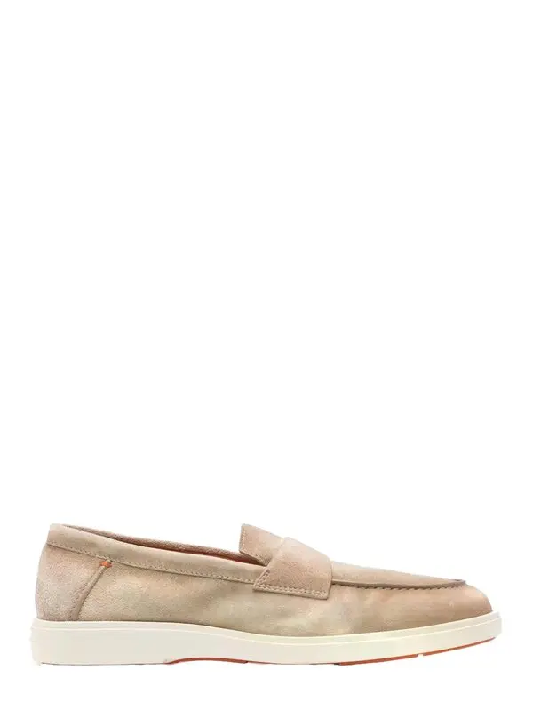 Santoni Suede Loafers - Neutrals