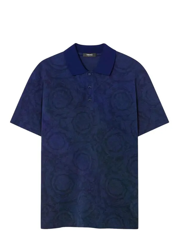 Versace Barocco Polo Shirt - Blue