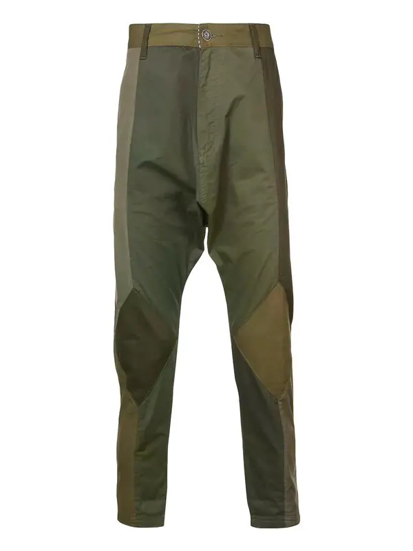 MOSTLY HEARD RARELY SEEN Twill Drop Crotch Pants - Green
