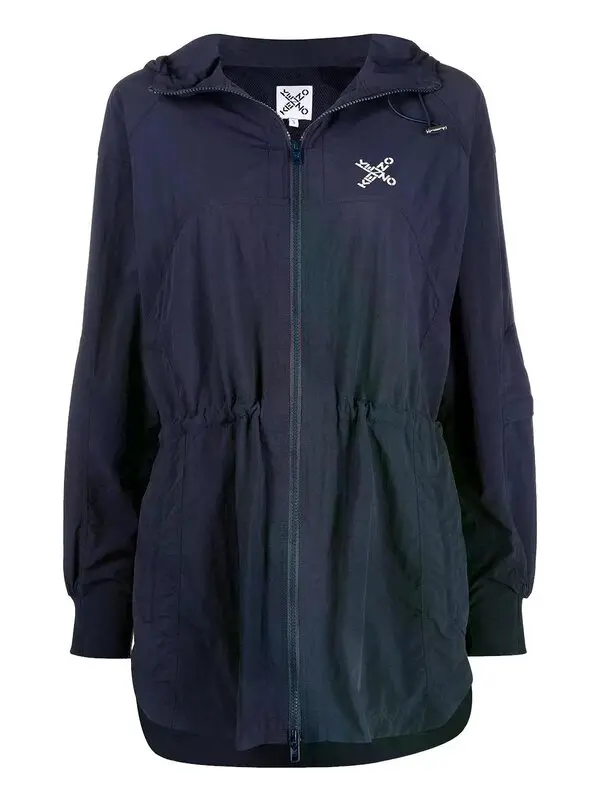 Kenzo Little X' Hooded Parka - Blue