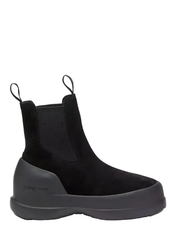 Moon Boot Luna Logo-print Boots - Black