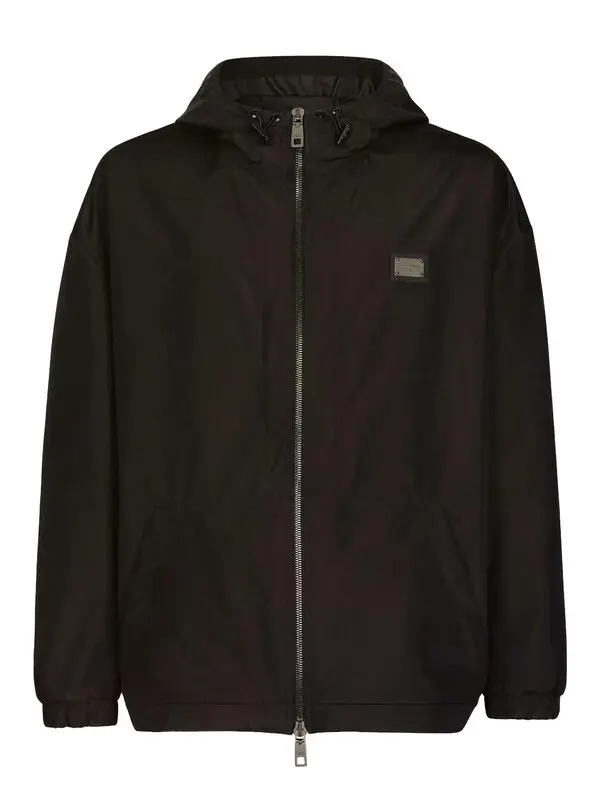 Dolce & Gabbana Logo-tag Hooded Jacket - Black
