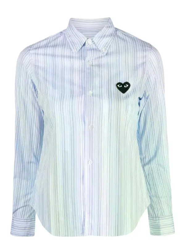 Play Comme Des Garcon Classic Striped Shirt - Blue