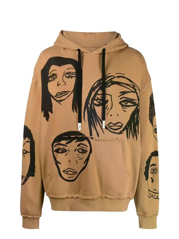 HACULLA. They're Watching Cotton Hoodie - Brown