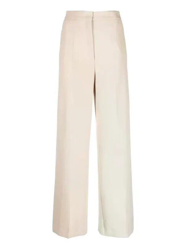 BLANCA VITA Overlapping-panel Palazzo Pants - Neutrals