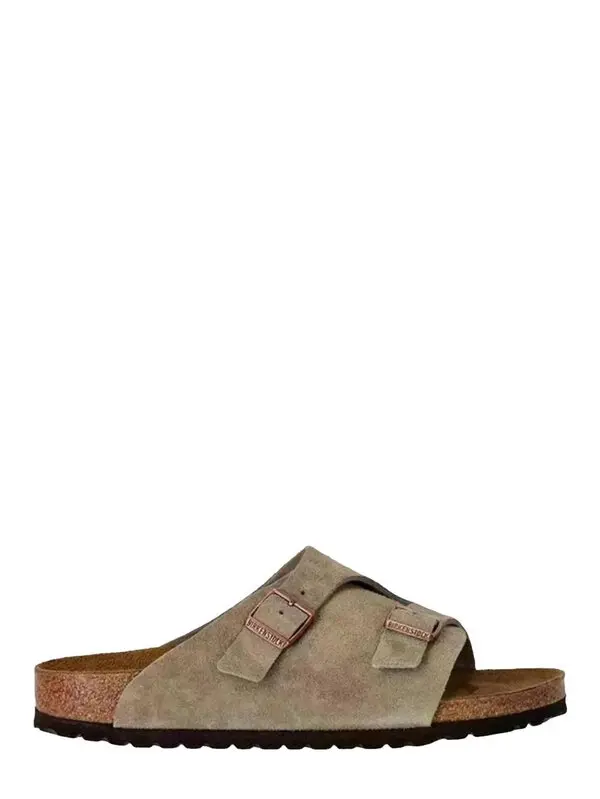 BIRKENSTOCK Zürich Buckled Suede Sandals - Neutrals