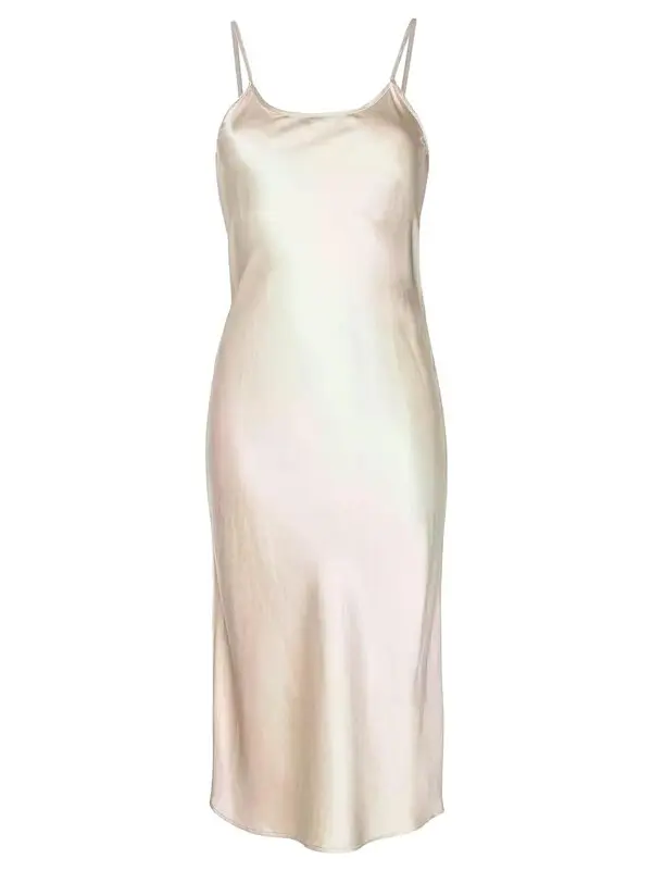 Voz Silk-satin Midi Slip Dress - Neutrals