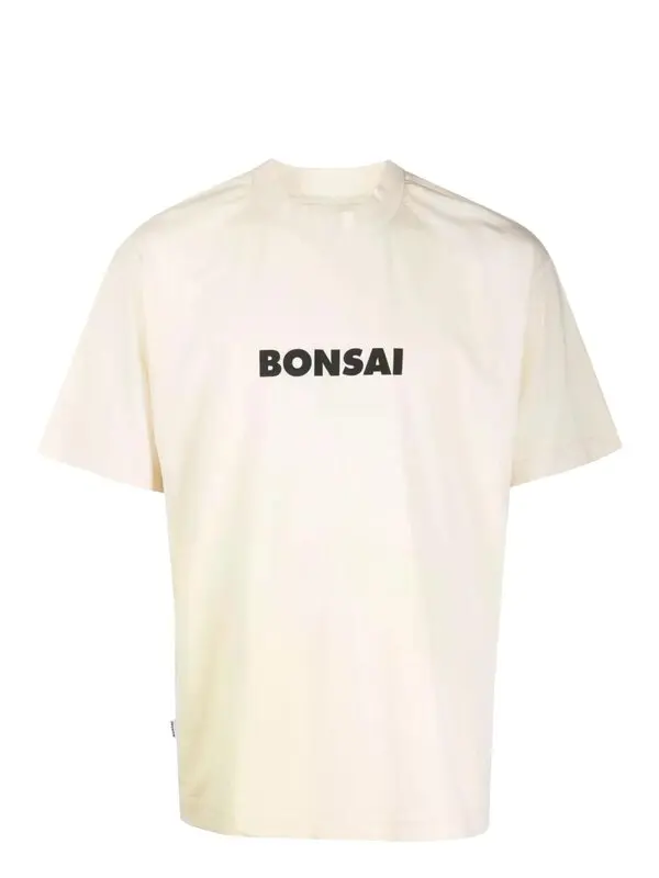 BONSAI Logo-print Cotton T-shirt - Neutrals