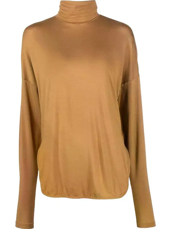 Eleventy Turtleneck Long-sleeved Top - Brown