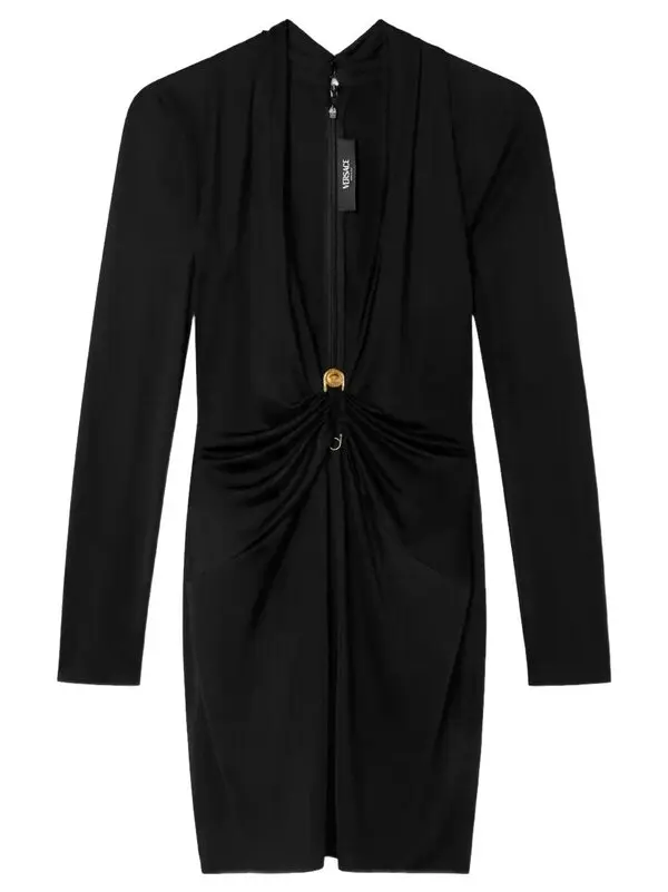 Versace Safety Pin Mini Dress - Black