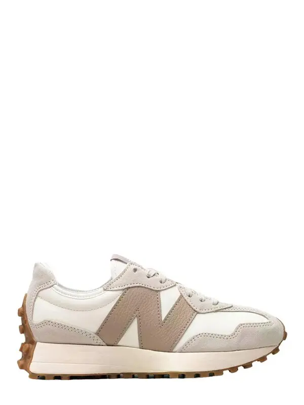 NEW BALANCE 327 Beige Leather & Suede Sneakers - Neutrals
