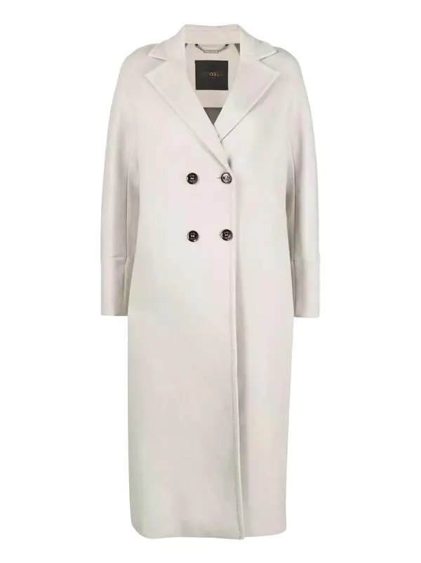 MOORER Ravenna-le Long Double-breasted Coat - Metallic