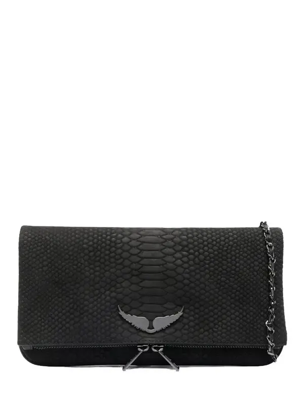 Zadig&Voltaire Crocodile-embossed Leather Crossbody Bag - Black