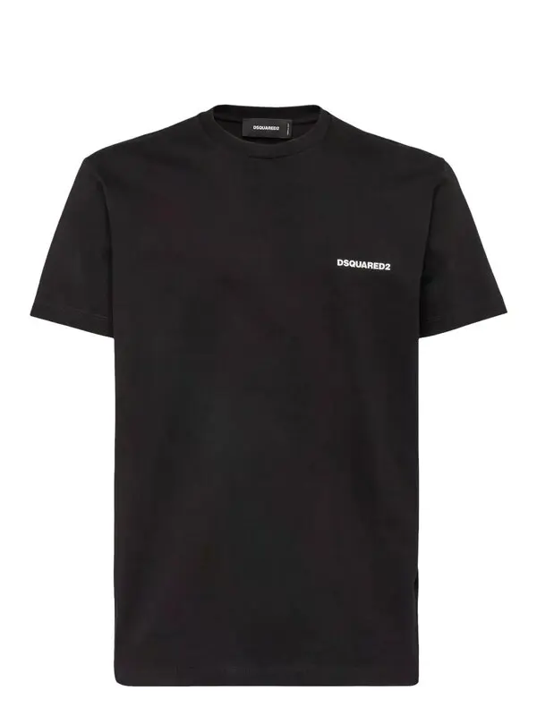 Dsquared2 Map-print Cotton T-shirt - Black