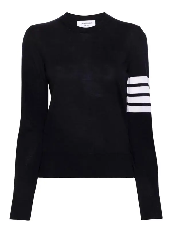 Thom Browne 4-bar Stripe Wool Jumper - Blue