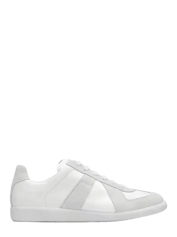 MAISON MARGIELA Replica Low-top Leather And Suede Sneakers - White