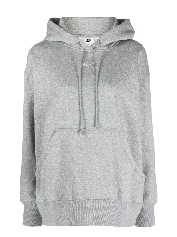 Nike Oversized Mélange Drawstring Hoodie - Grey