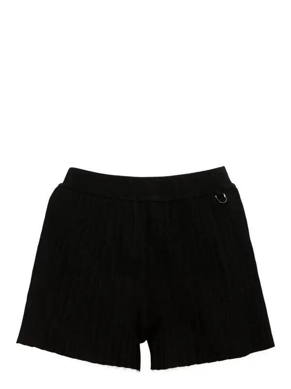 Jacquemus Le Short Plissé Knitted Shorts - Black