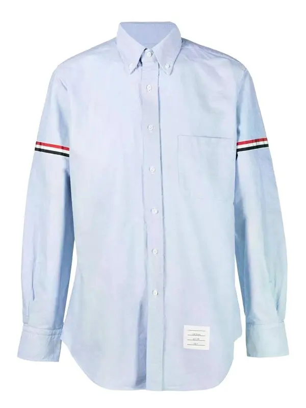 Thom Browne Grosgrain Armband Oxford Shirt - Blue