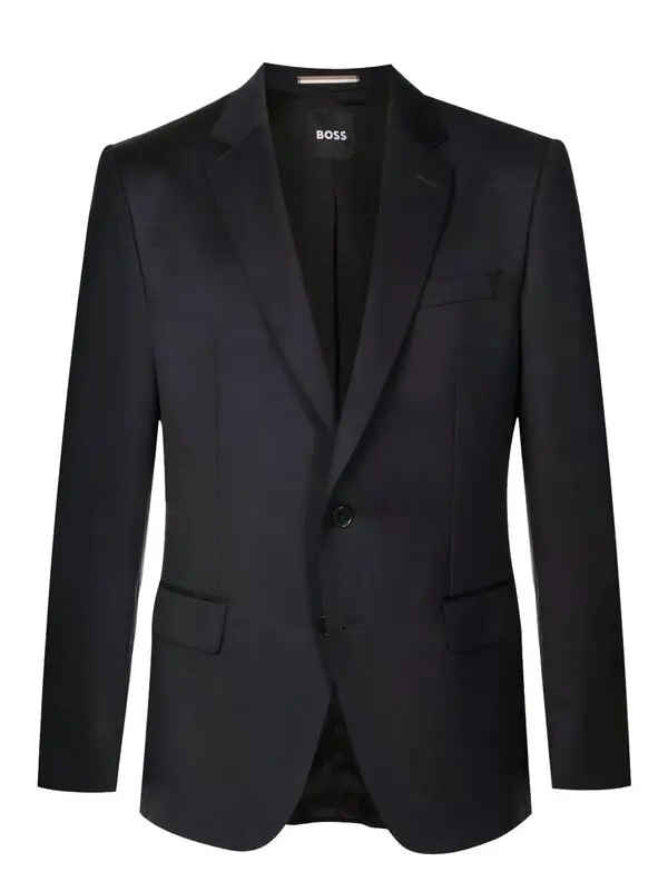BOSS Single-breasted Fitted Blazer - Blue