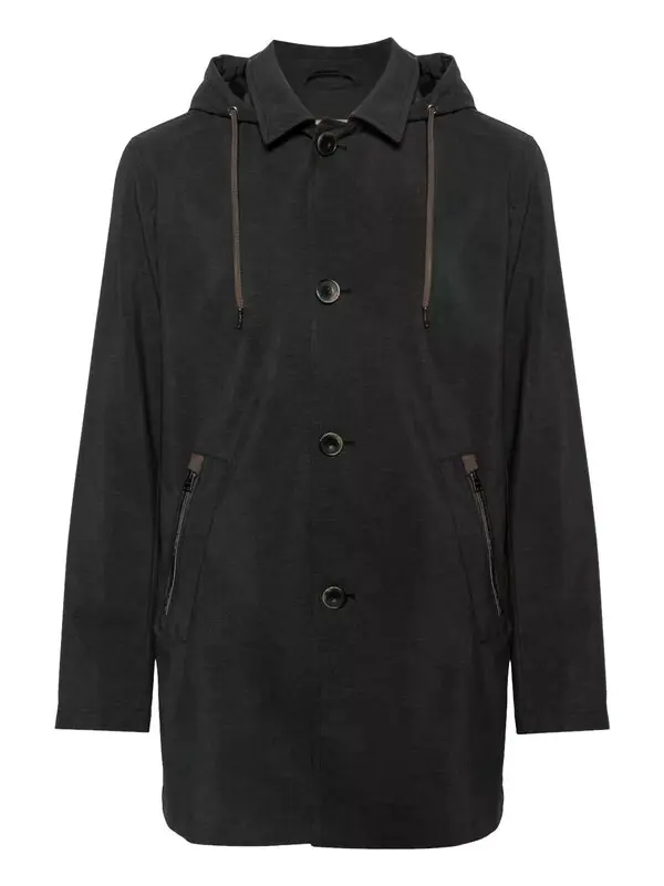 Herno Hooded Waterproof Parka Coat - Grey