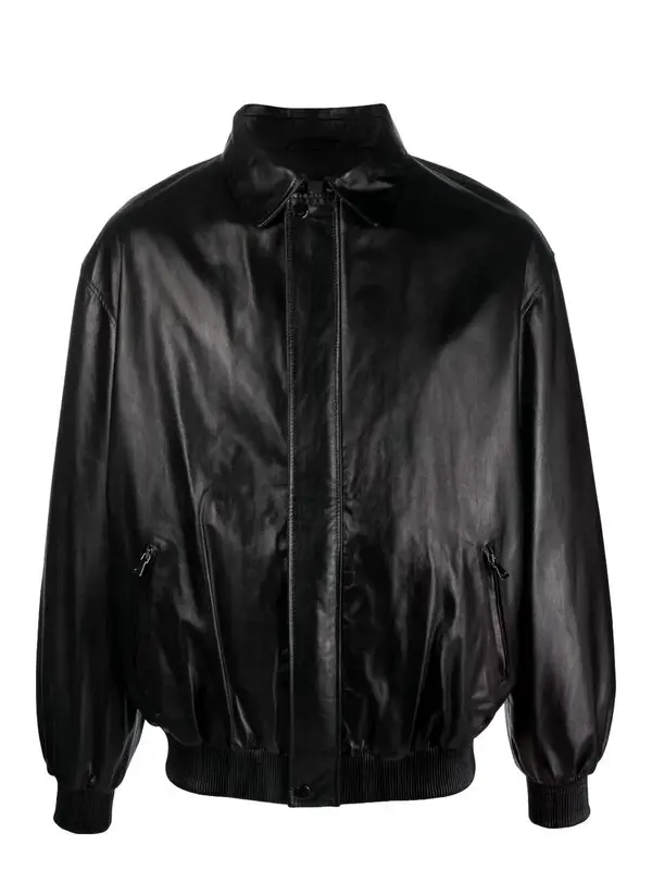 MANOKHI Biker Bomber Jacket - Black