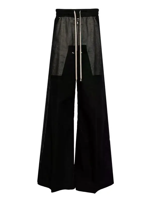 Rick Owens Bela Wide-leg Cotton Trousers - Black