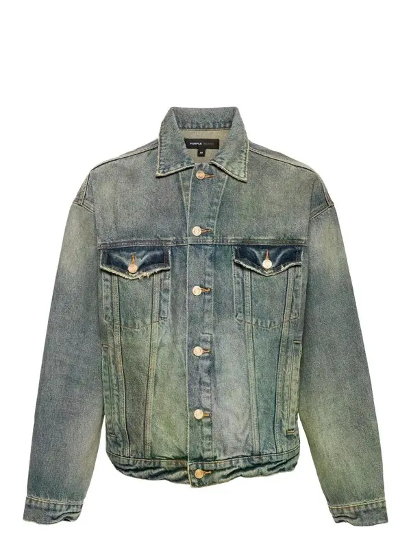 PURPLE BRAND P027 Oversized Denim Jacket - Blue