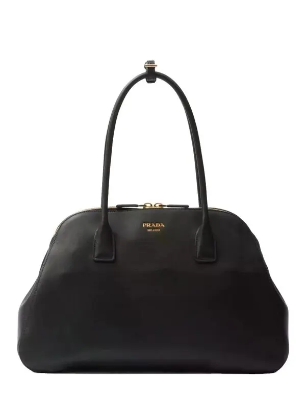 Prada Leather Tote Bag - Black