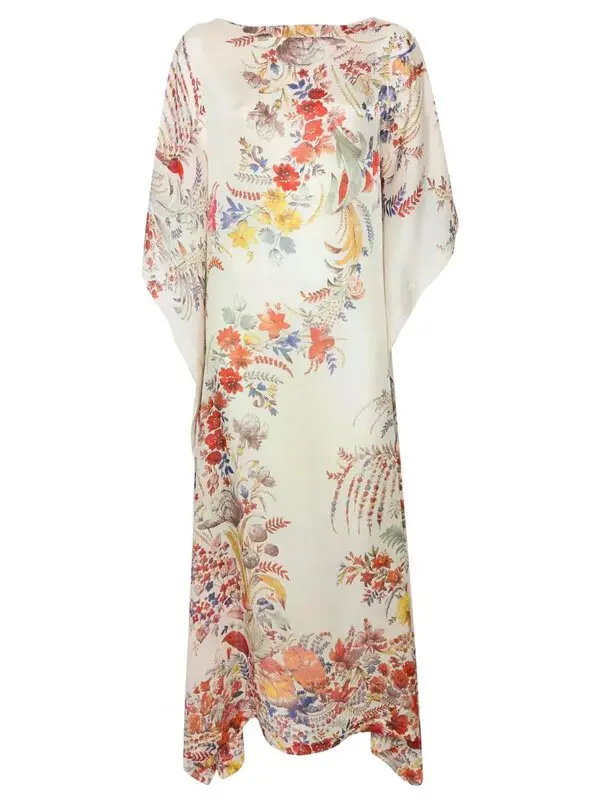 Carine Gilson Floral-print Silk Maxi Dress - Neutrals