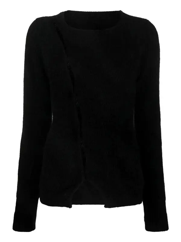 Jacquemus La Maille Pau Asymmetric Cardigan - Black