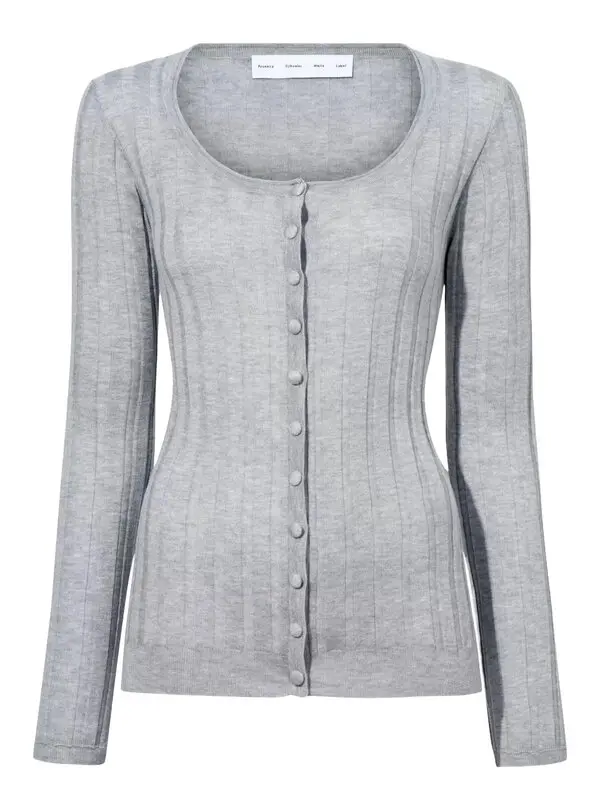 Proenza Schouler White Label Hattie Cardigan - Grey