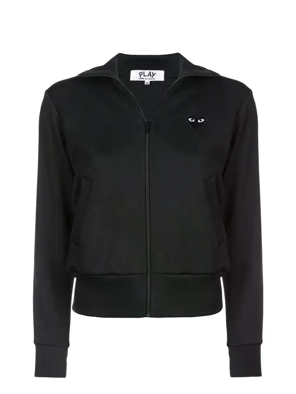 Play Comme Des Garcon Heart Logo-patch Track Jacket - Black