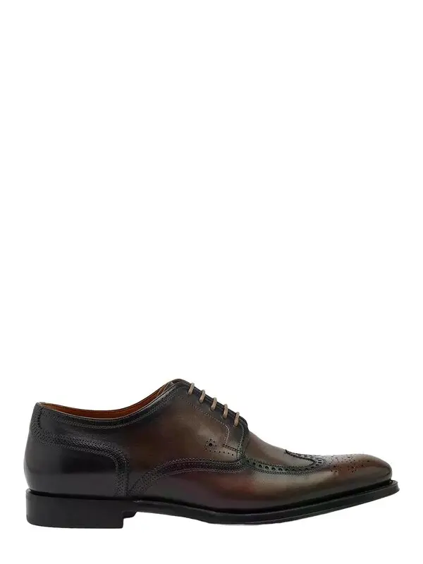 Dolce & Gabbana Giotto Paint Brogue Derby Shoes - Brown