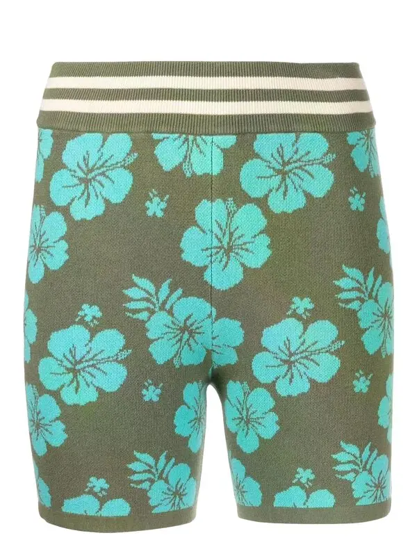 The Upside Aloha-knit Spin Shorts - Green