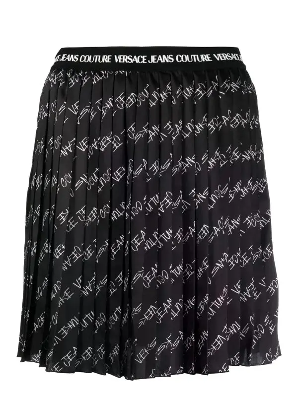 Versace Logo-print Miniskirt - Black